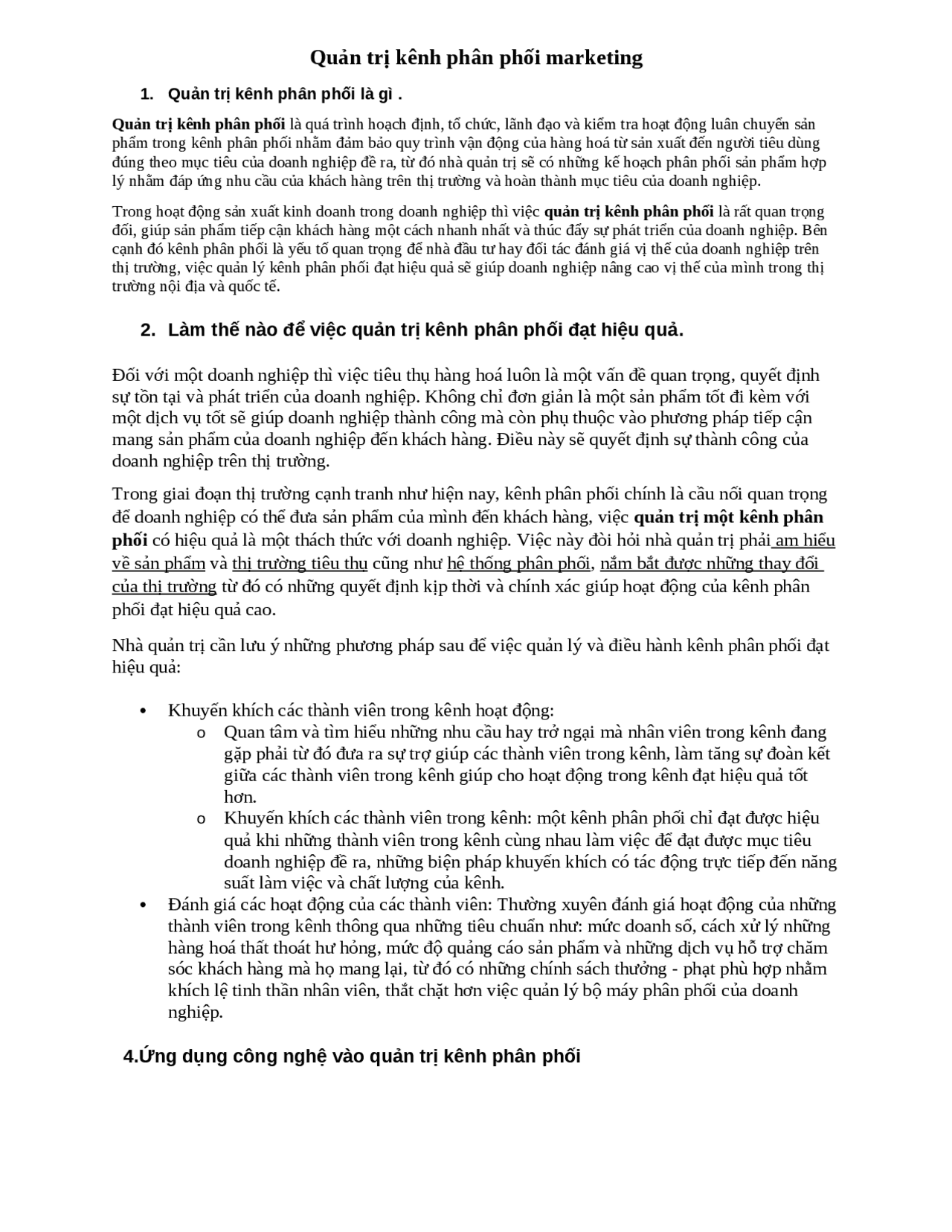 Quản Trị Kênh Phân Phối Schemes And Mind Maps Marketing Docsity