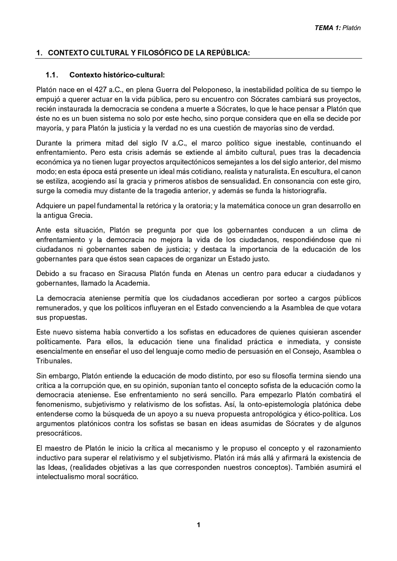 Platón tema 2 mito delante caverna contexto filosófico cultural teoría ...