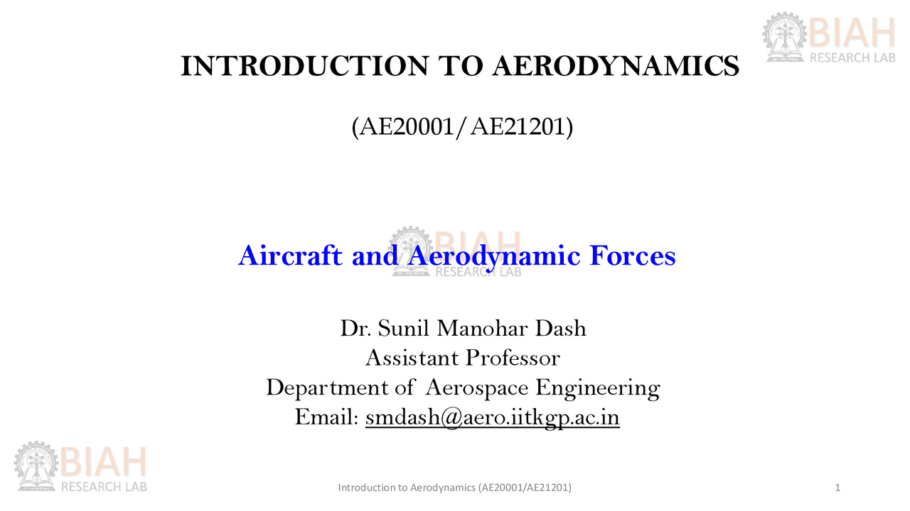 3rd Semester Notes For Intro To Aerodynamics Schemes And Mind Maps