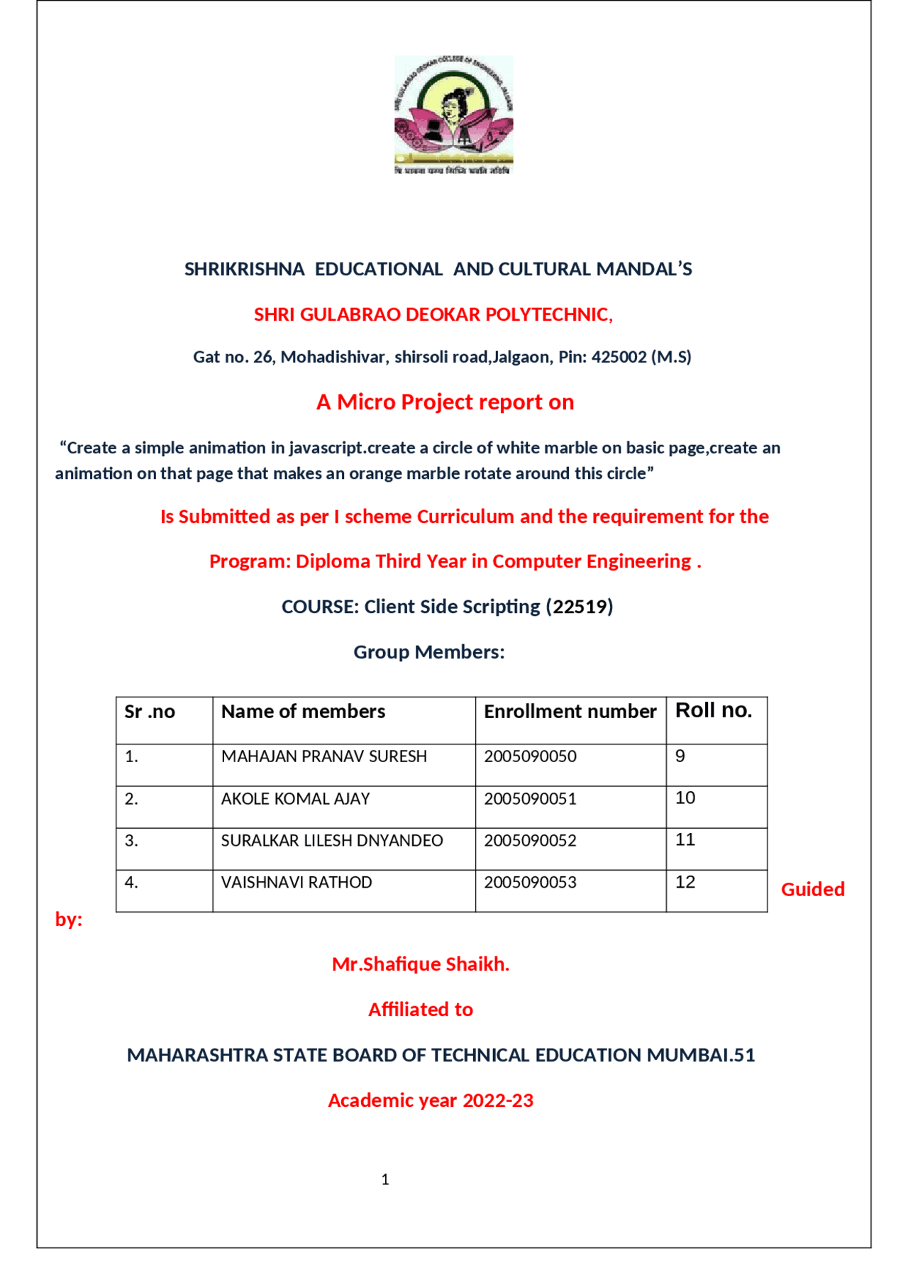 Microproject Of Javascript Programming Thesis Javascript Programming 6214