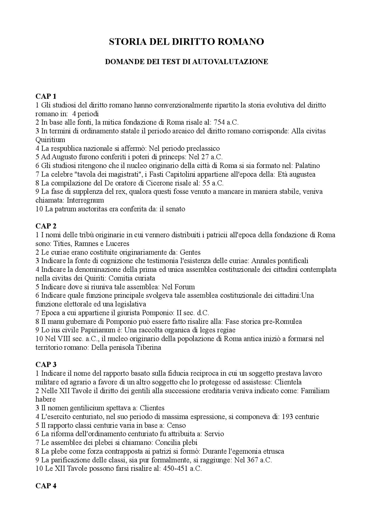 STORIA DEL DIRITTO ROMANO LMG-01 GIURISPRUDENZA PEGASO COMPLETO | Prove ...