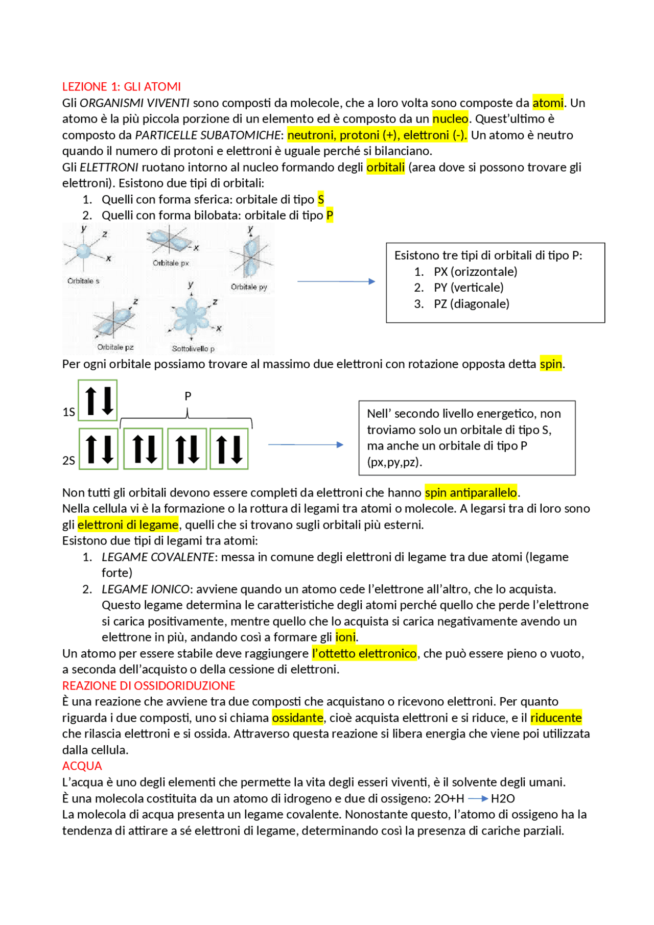 Appunti Prime Lezioni Biologia Appunti Di Biologia Applicata Docsity