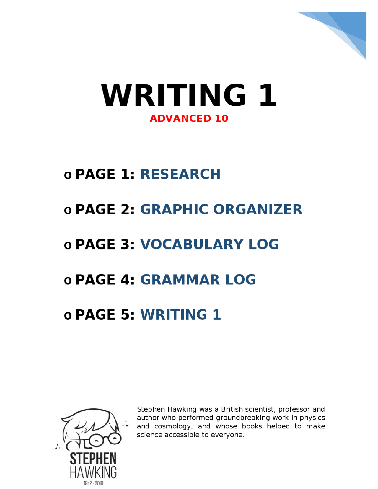 Portafolio Avanzado 10 Icpna Ejercicios De Idioma Inglés Docsity