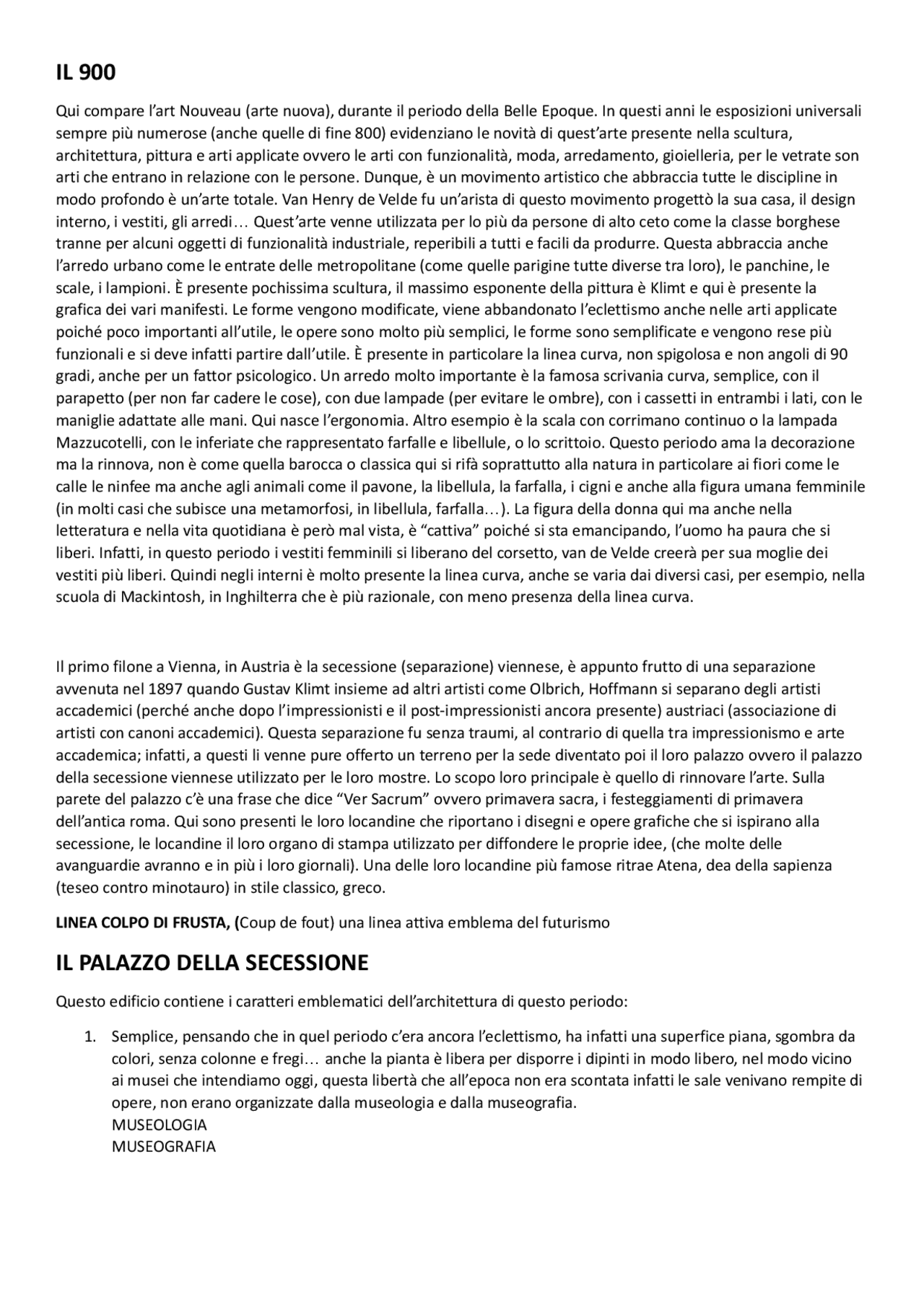Il 900 della storia dell'arte | Appunti di Elementi di storia dell'arte ...