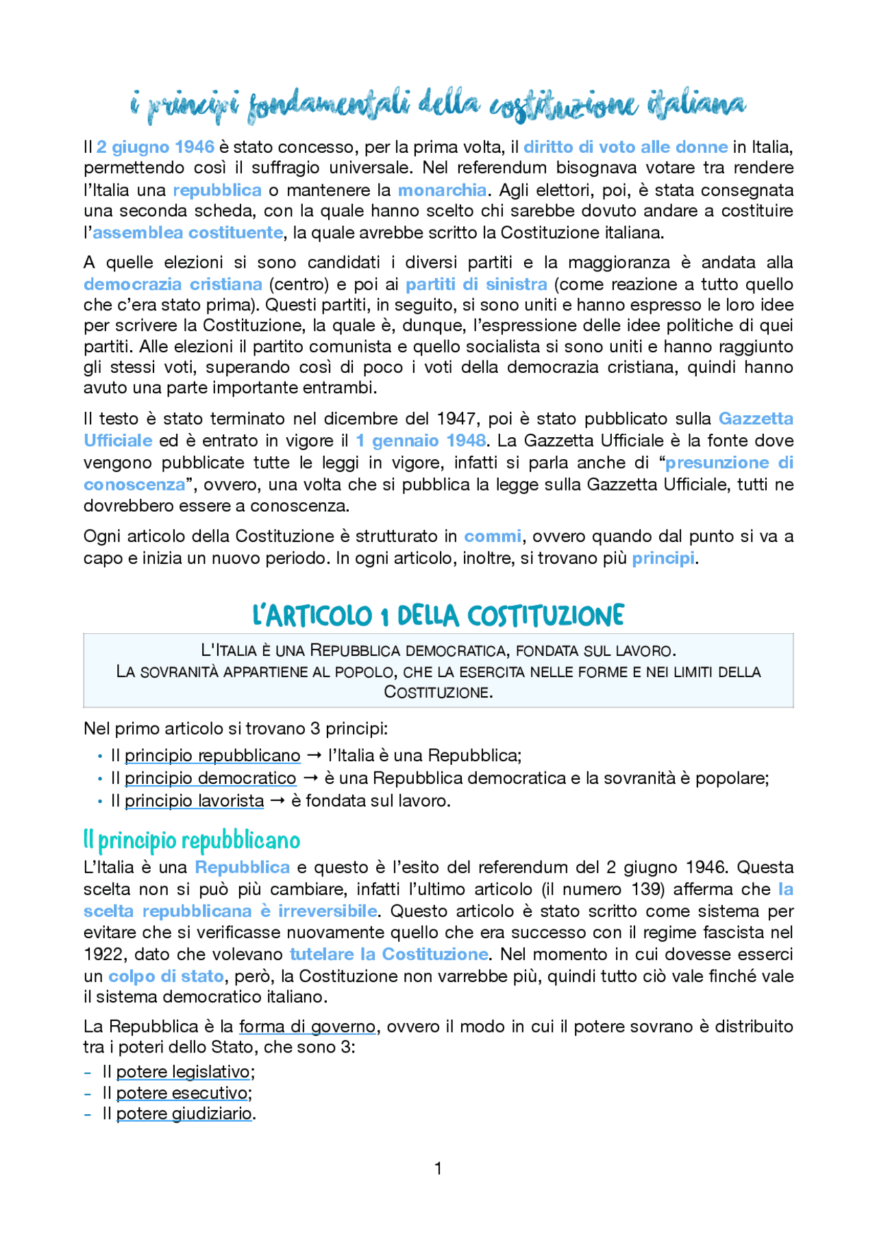 Cittadinanza E Costituzione Appunti Di Diritto Docsity
