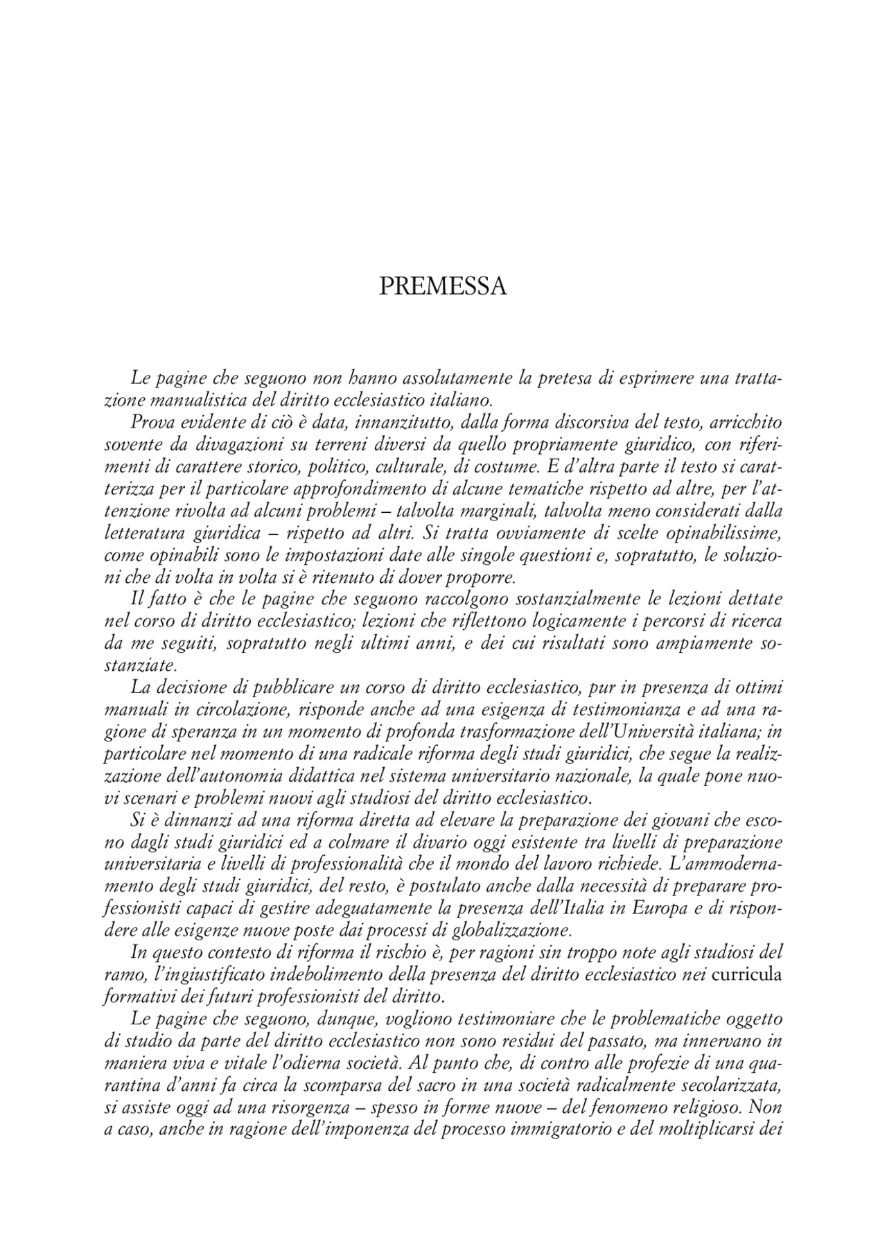 Diritto Ecclesiastico Compendio Sintesi Del Corso Di Diritto