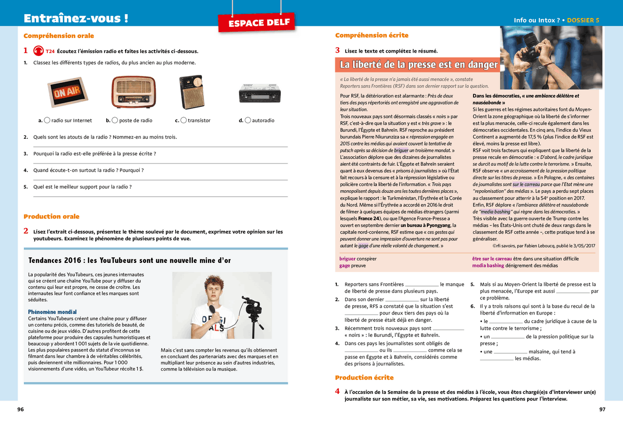 Esercizi Di Francese Esercizi Di Lingua Francese Docsity