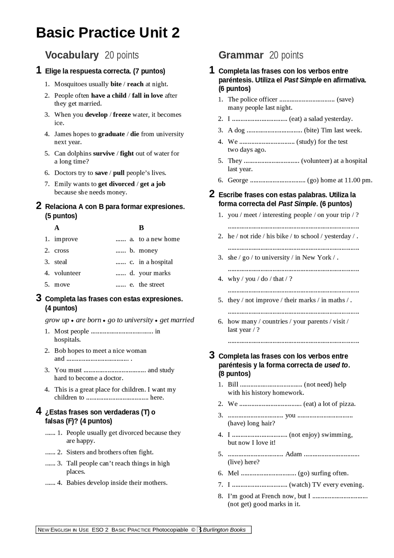 Ejercicios Inglés Y Soluciones Ejercicios De Inglés Docsity