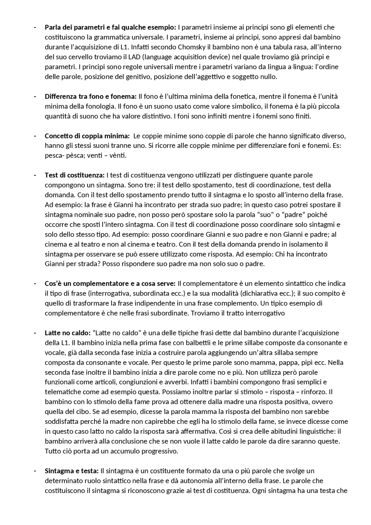 Domande Linguistica Apllicata Prove Desame Di Linguistica Docsity