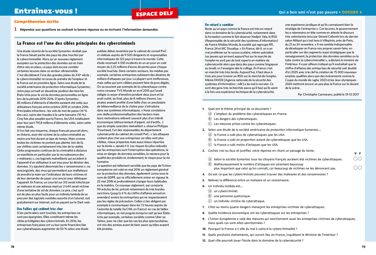 Esercizi Di Francese Esercizi Di Lingua Francese Docsity