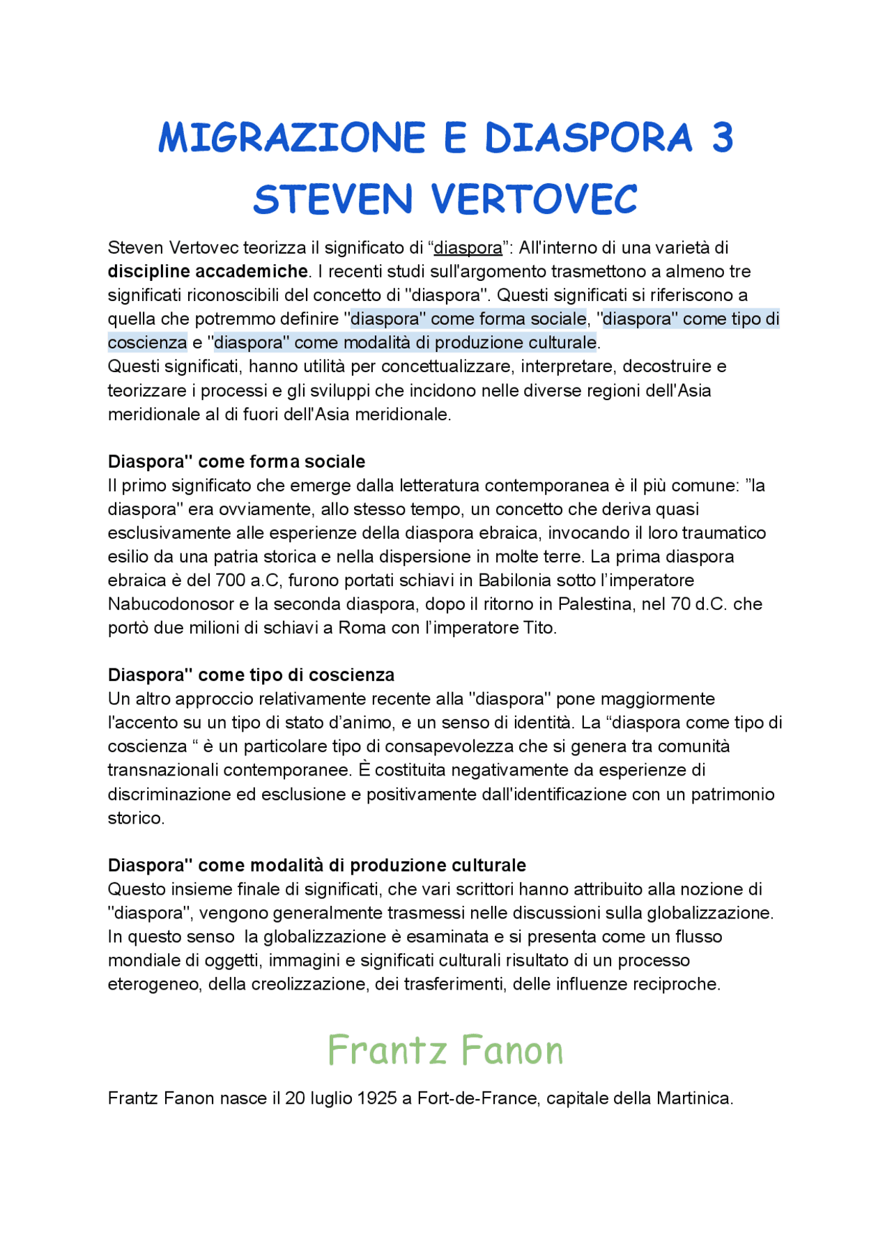 Riassunto slide antropologia pesce | Appunti di Pedagogia | Docsity