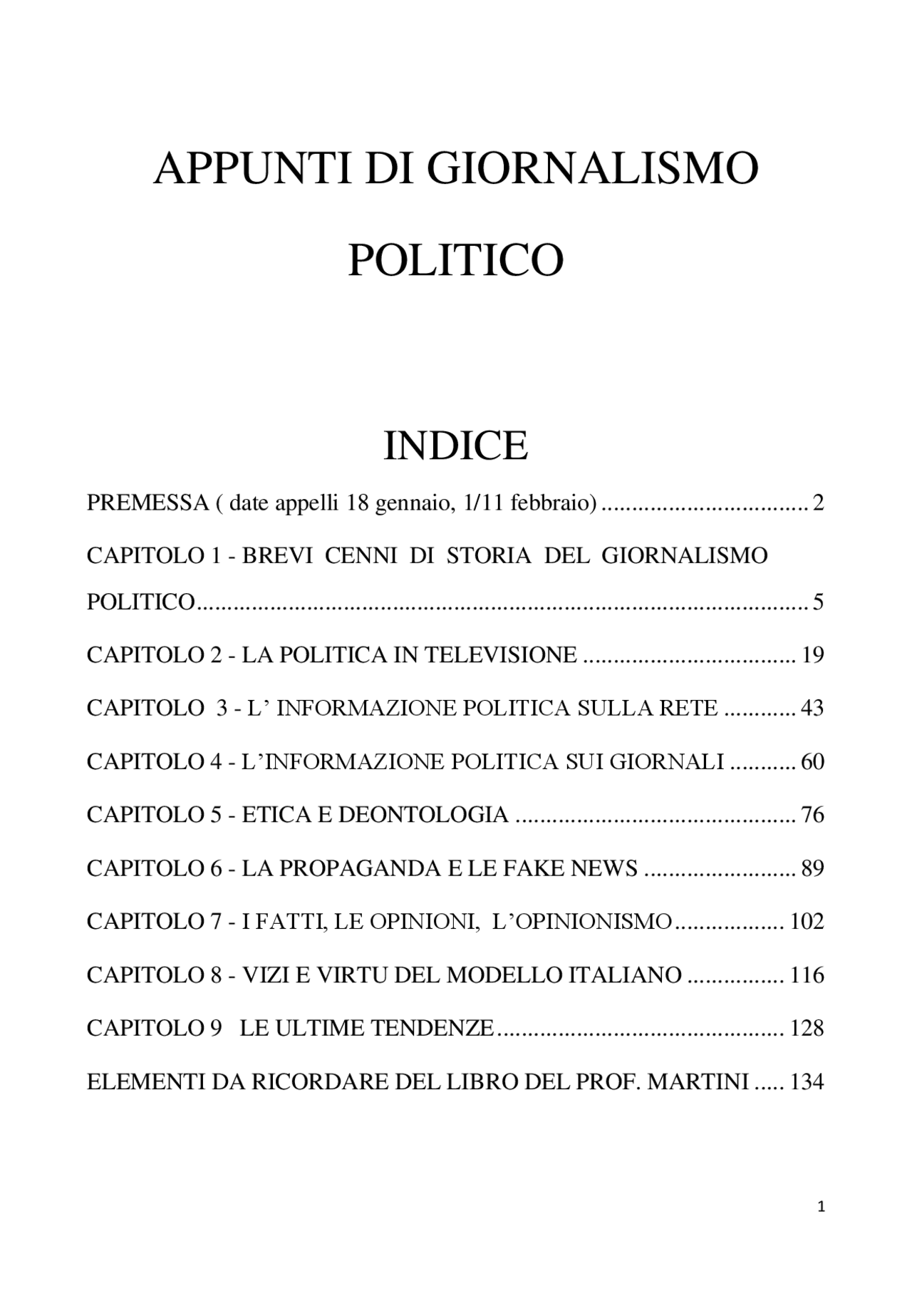 Dispense delle Lezioni di Giornalismo Politico (Prof Martini ...