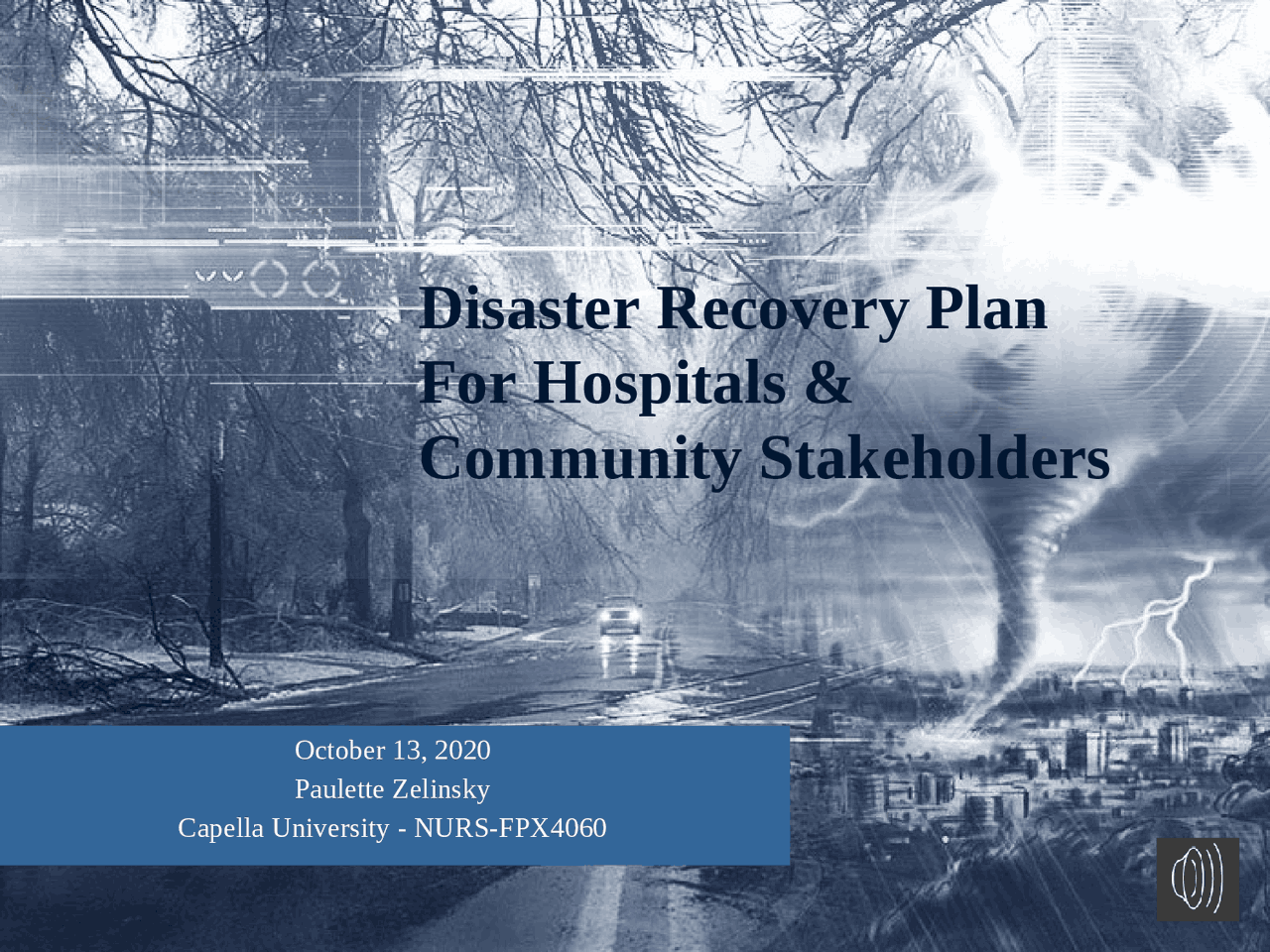 Disaster Recovery Plan For Hospitals & Community Stakeholders | Study ...