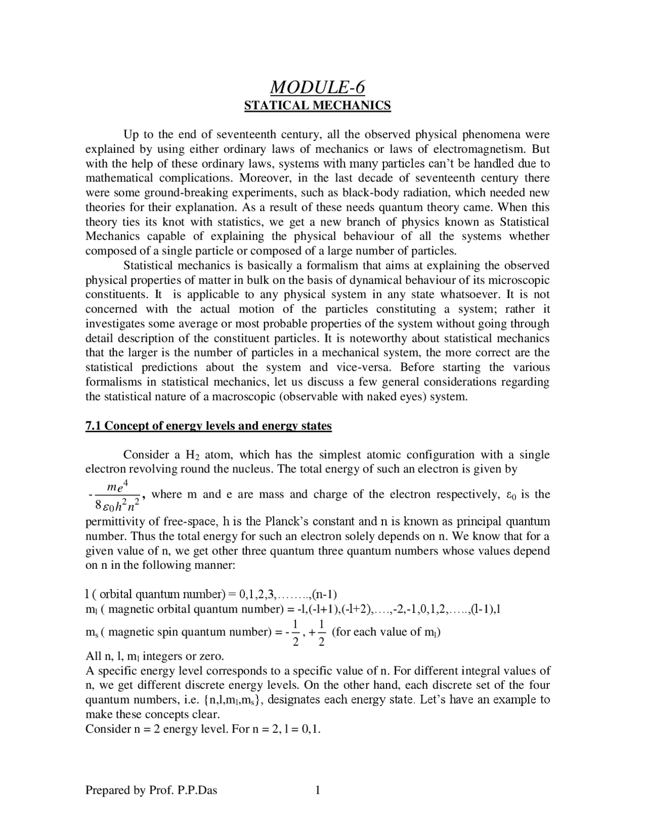 How to solve the statistical physics question w | Quizzes Statistical Physics | Docsity