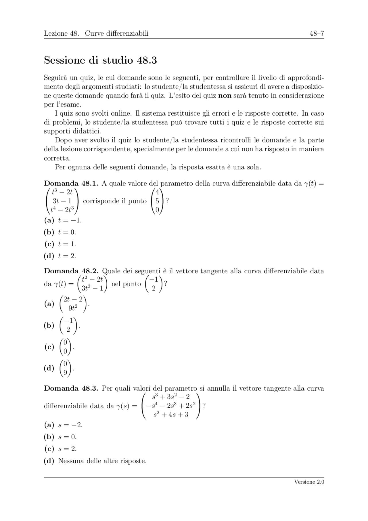 ALGEBRA LINEARE E GEOMETRIA | Esercizi di Algebra Lineare e Geometria ...