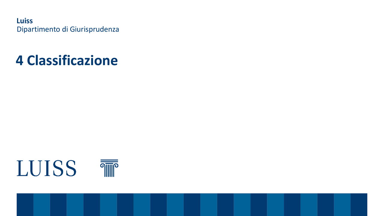 Classificazione Algoritmi Slide Di Tecniche Di Intelligenza