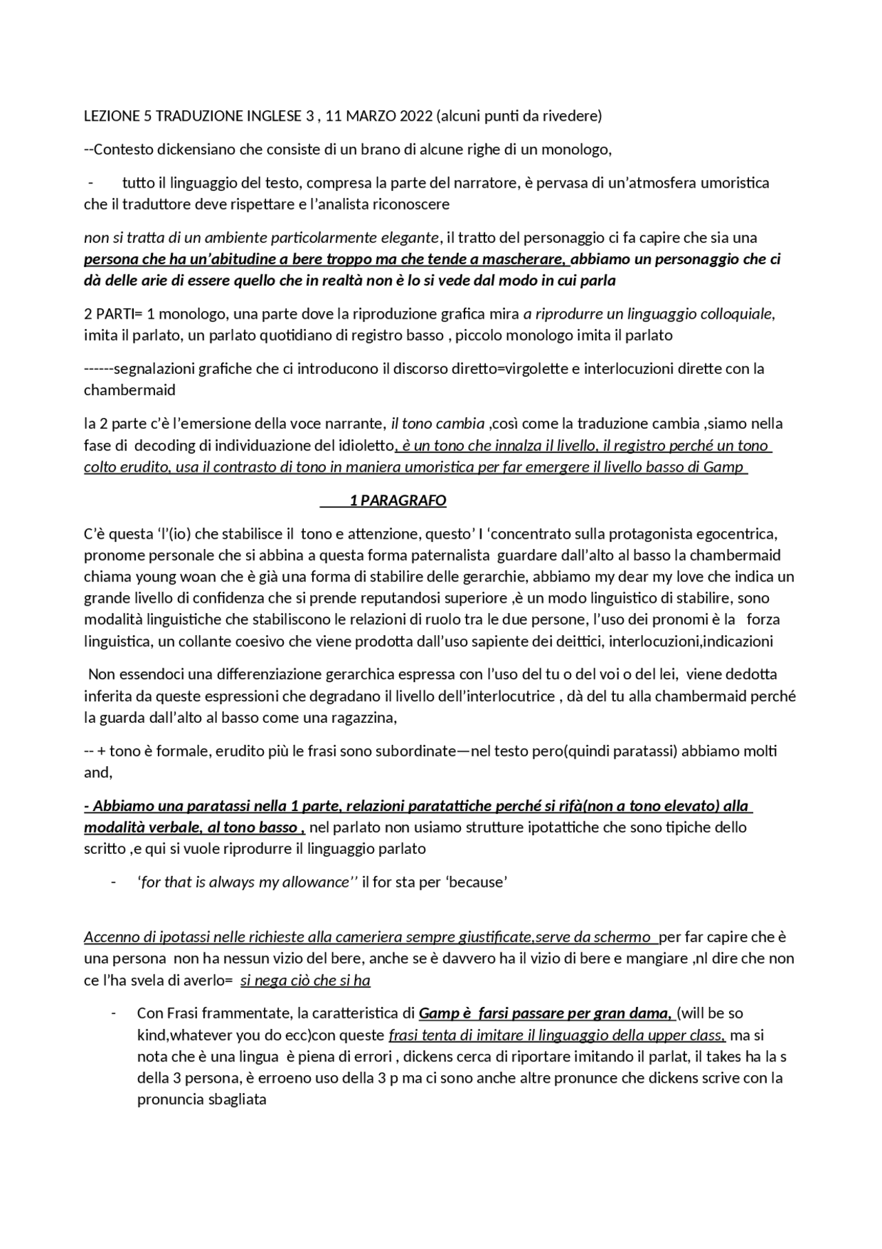 Traduzione Inglese 3 Appunti Di Lingua Inglese Docsity
