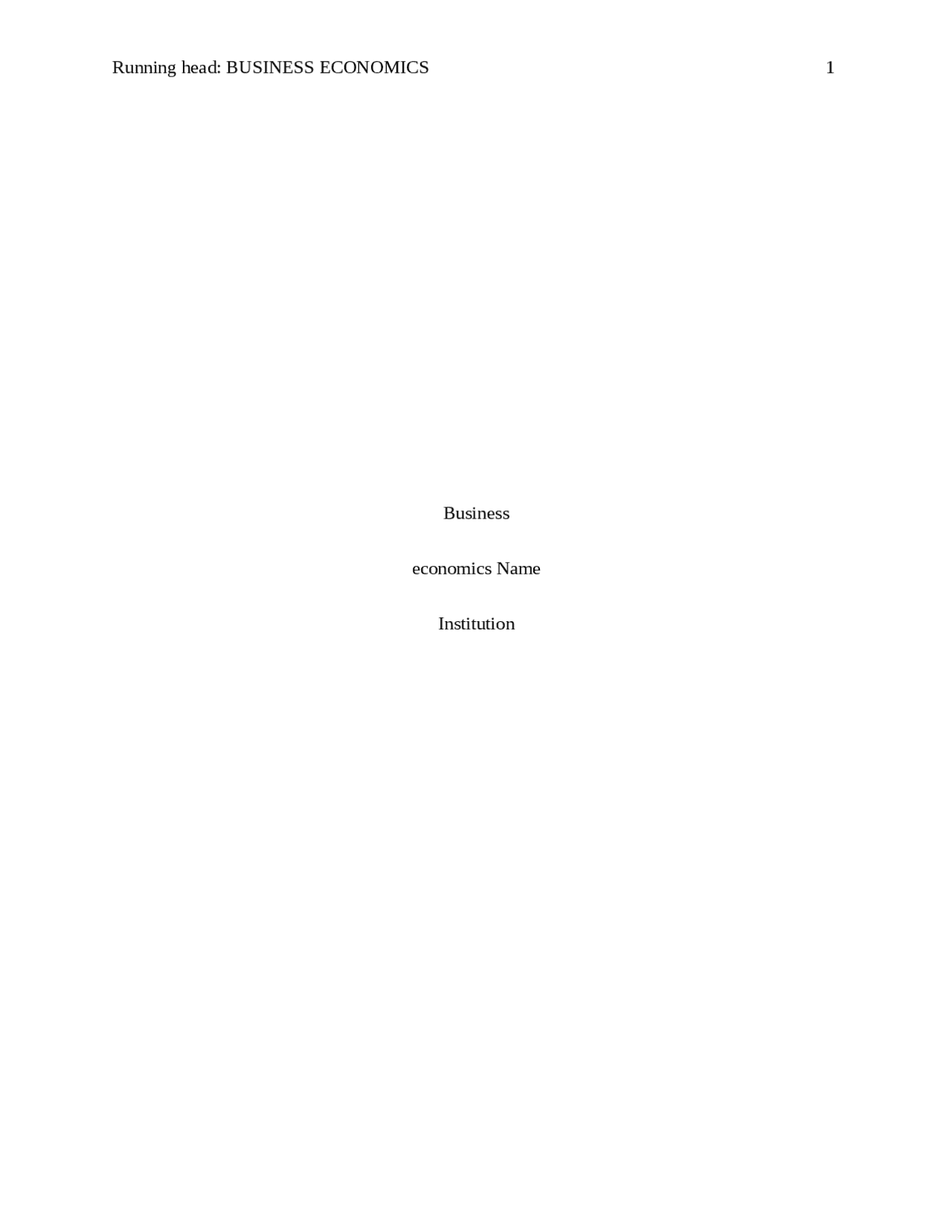 Business Economics Doc Exams Economics Docsity