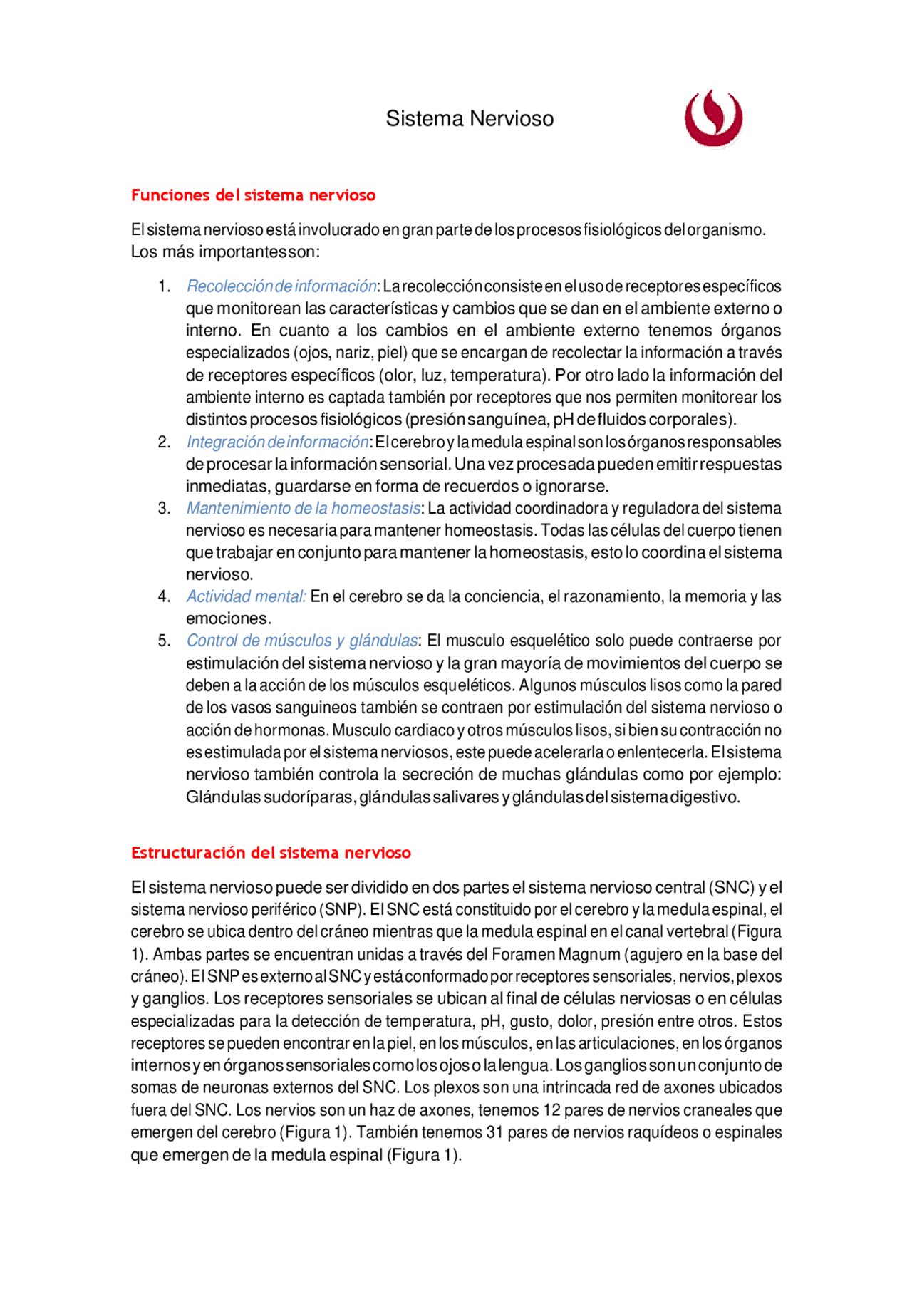 Control de músculos y glándulas: El sistema nervioso y la comunicación celular - Prof. Val ...
