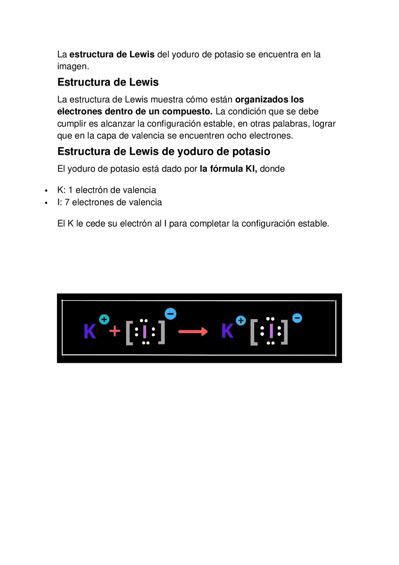 Estructura De Punto De Lewis Para Yodo