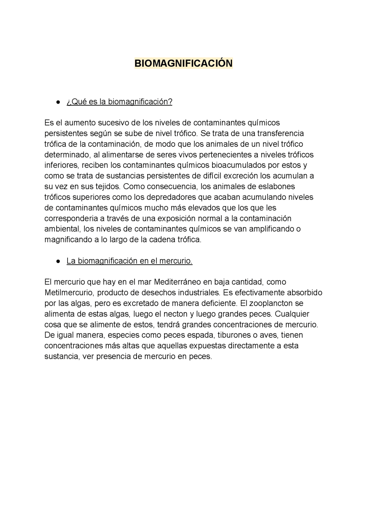 Qué es la biomagnificación y la biomagnificación en el mercurio ...