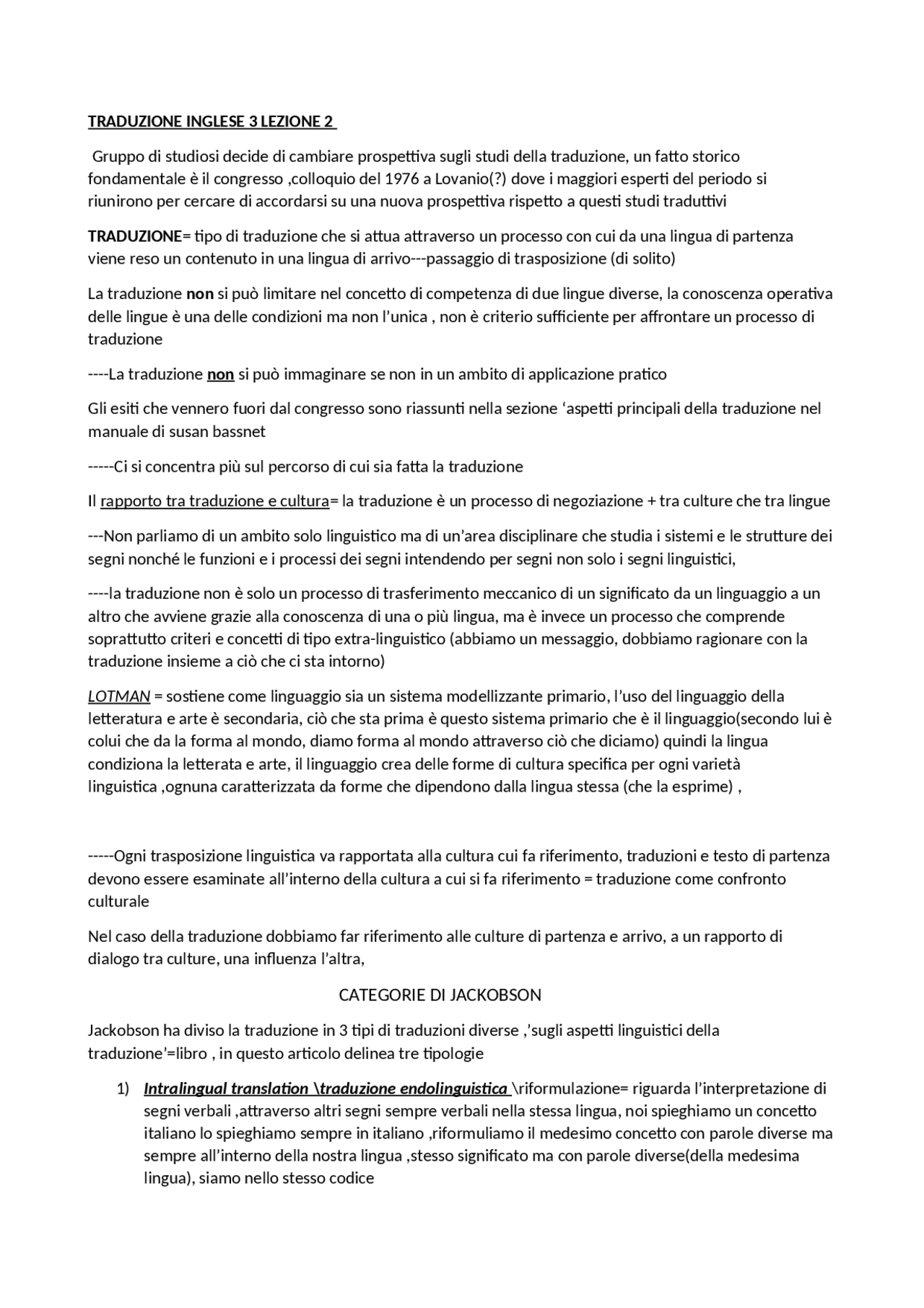 traduzione-inglese-3-lezione-2-appunti-di-lingua-inglese-docsity