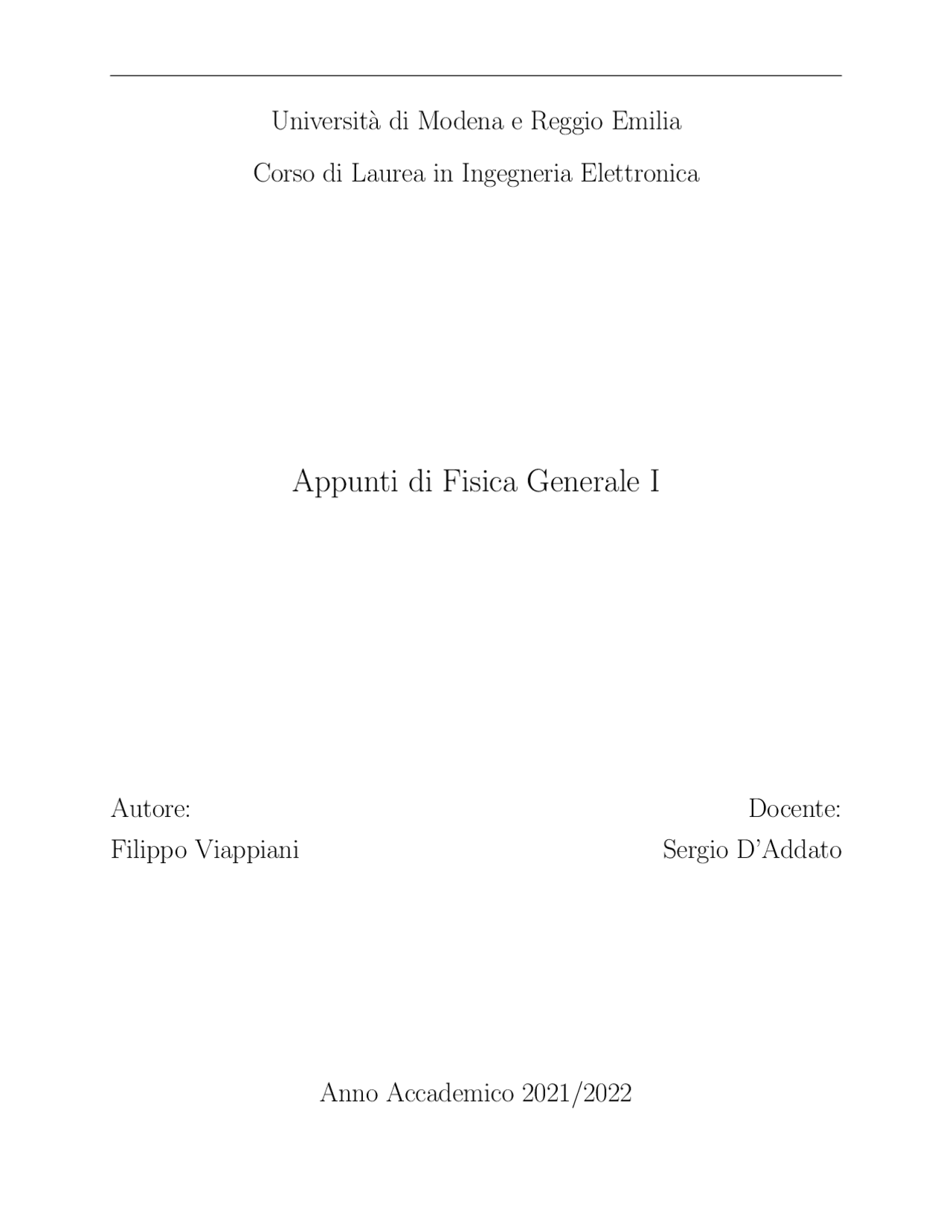 Appunti Completi Del Corso Di Fisica 1 Appunti Di Fisica Docsity