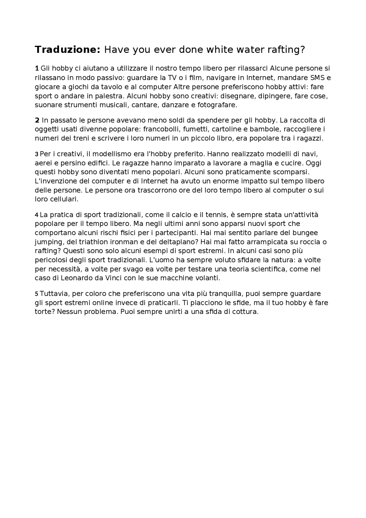 Come Fare Una Traduzione Formulari Di Inglese Docsity