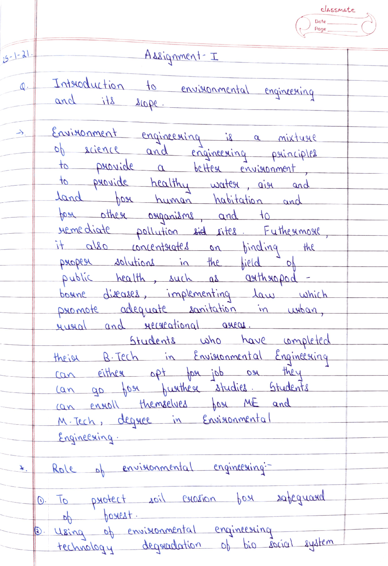 Environmental Science Assignments Environmental Science Docsity