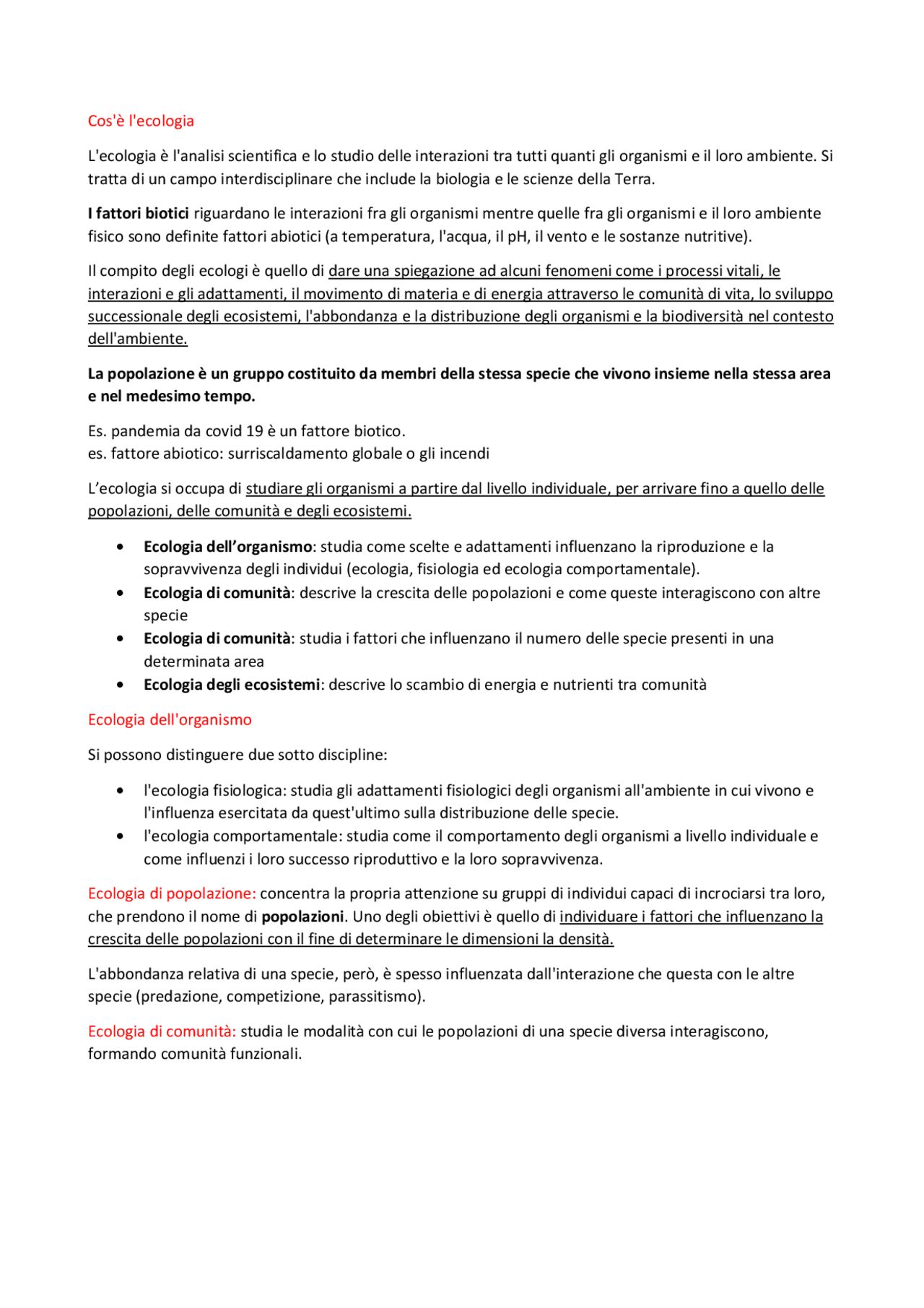 Lecologia In Generale Slide Di Biologia Docsity