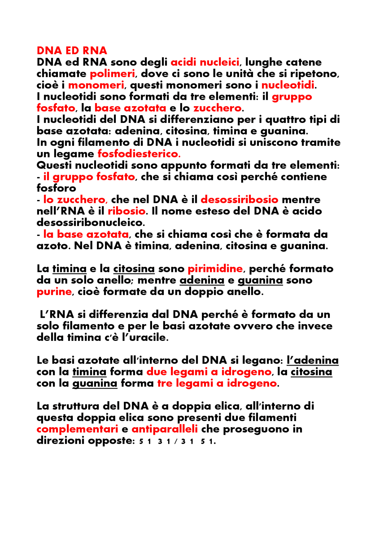 Dna E Rna Duplicazione Codice Genetico Errori Appunti Di Biologia