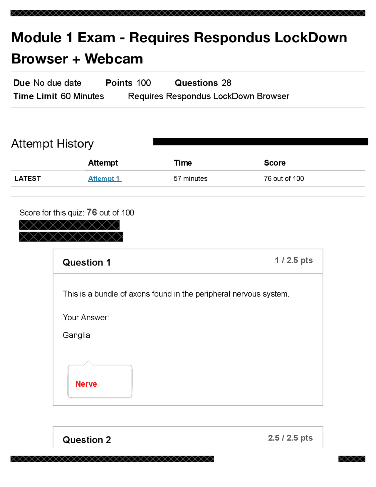 BIOD 152 Module 1 Exam- Portage Learning 2021 | Exams Nursing | Docsity