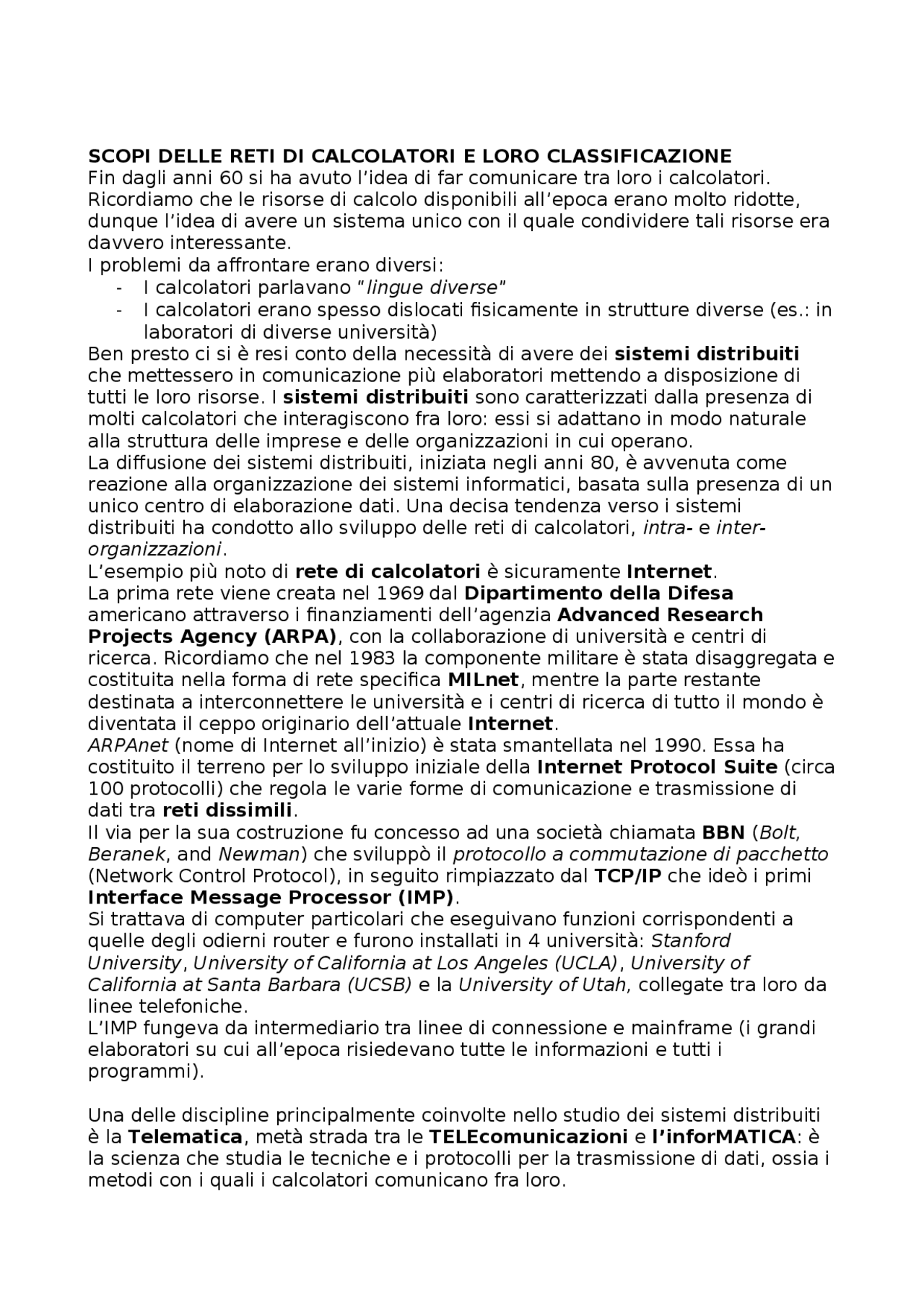 Informatica, secondo anno di Lingue | Appunti di Fondamenti di informatica | Docsity