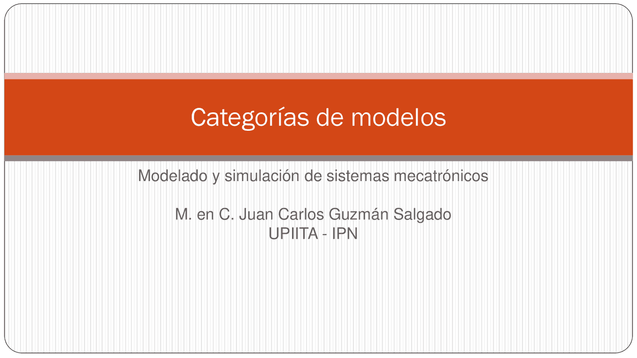Modelado De Sistemas Mecatronicos Apuntes De Ingeniería Docsity