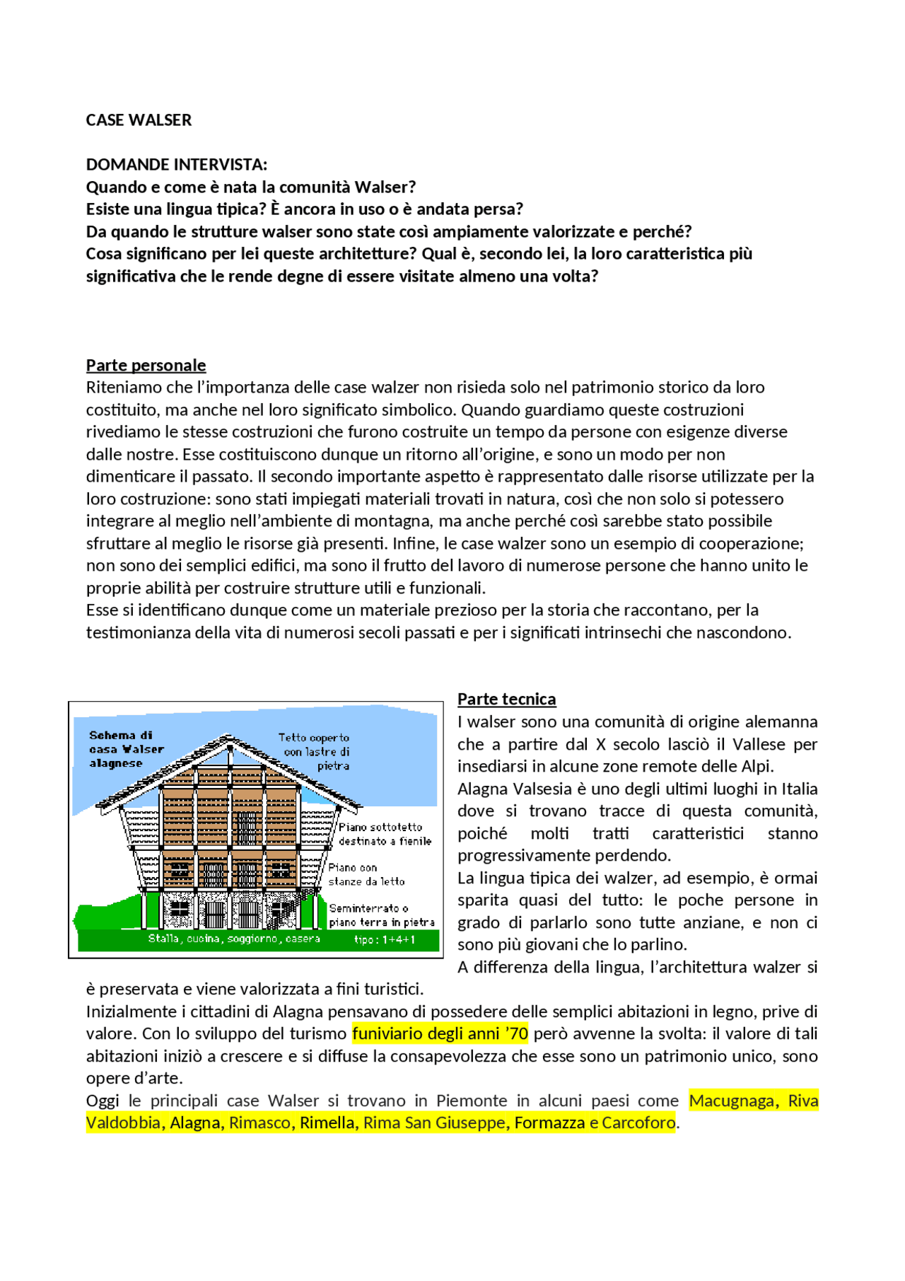 Le case Walser: le case del Piemonte | Appunti di Storia Dell ...