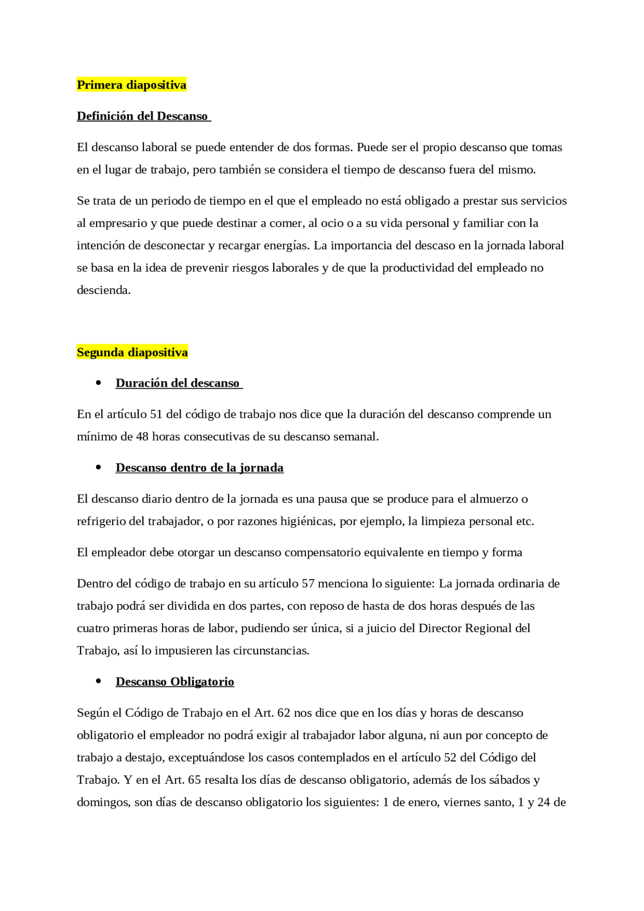 Definición y clasificación de los días de descanso | Apuntes de Derecho ...