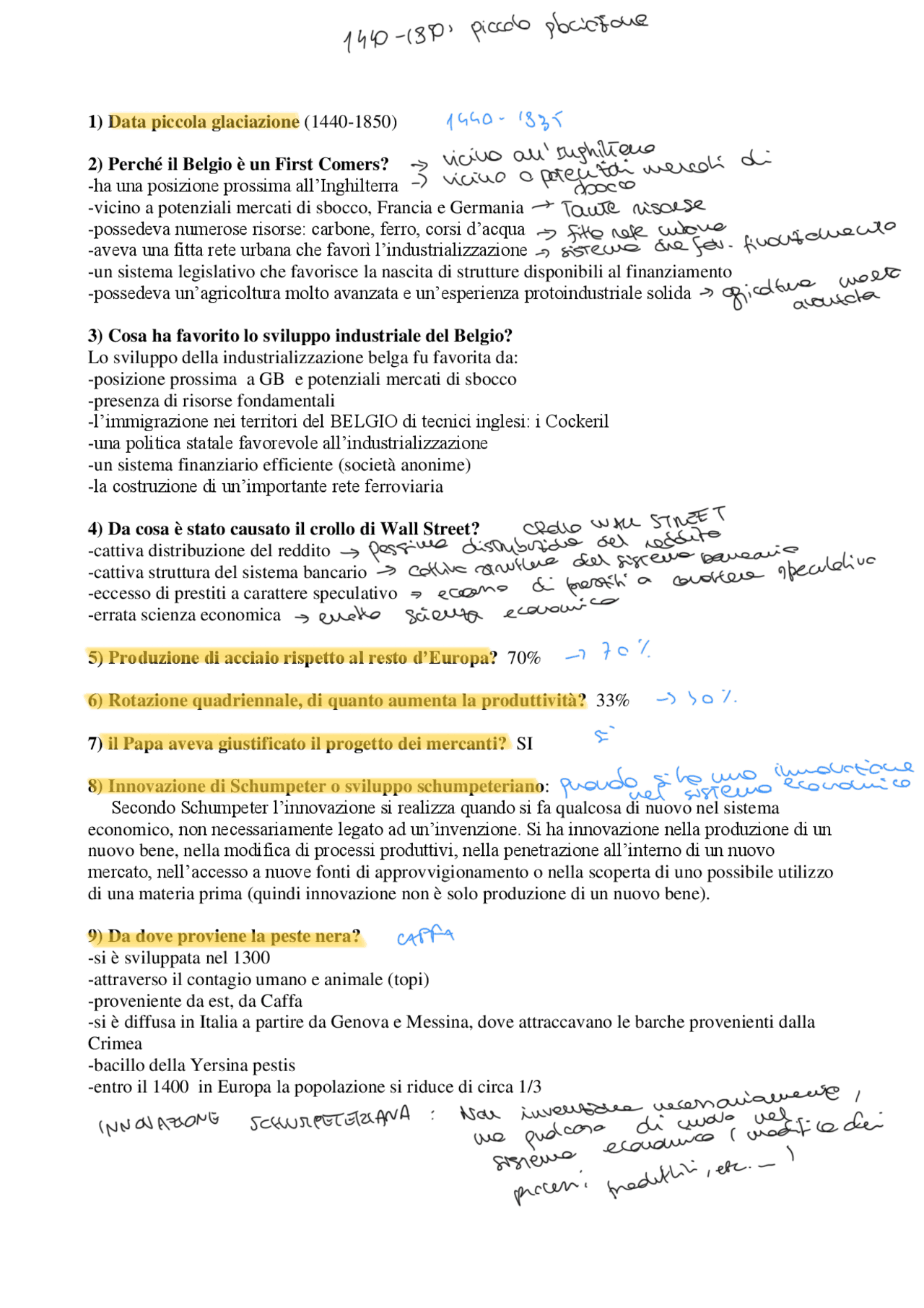 Domande Esame Bonoldi Prove Desame Di Storia Docsity