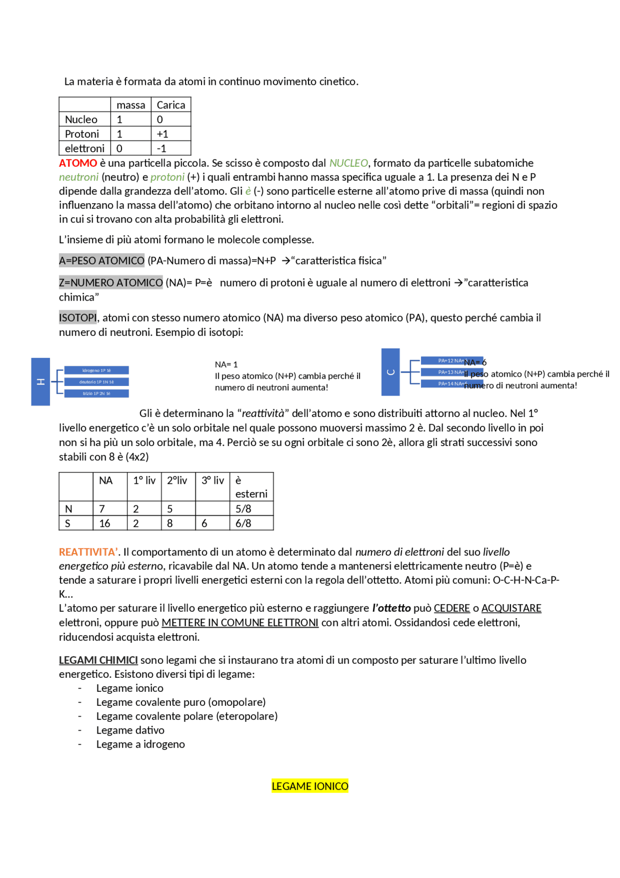 1° Esonero Biologia Parte 1 Appunti Di Biologia Docsity