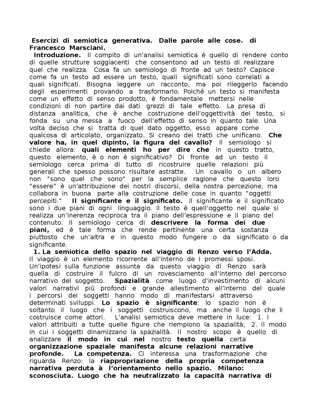 Esercizi Di Semiotica Generativa Schemi E Mappe Concettuali Di