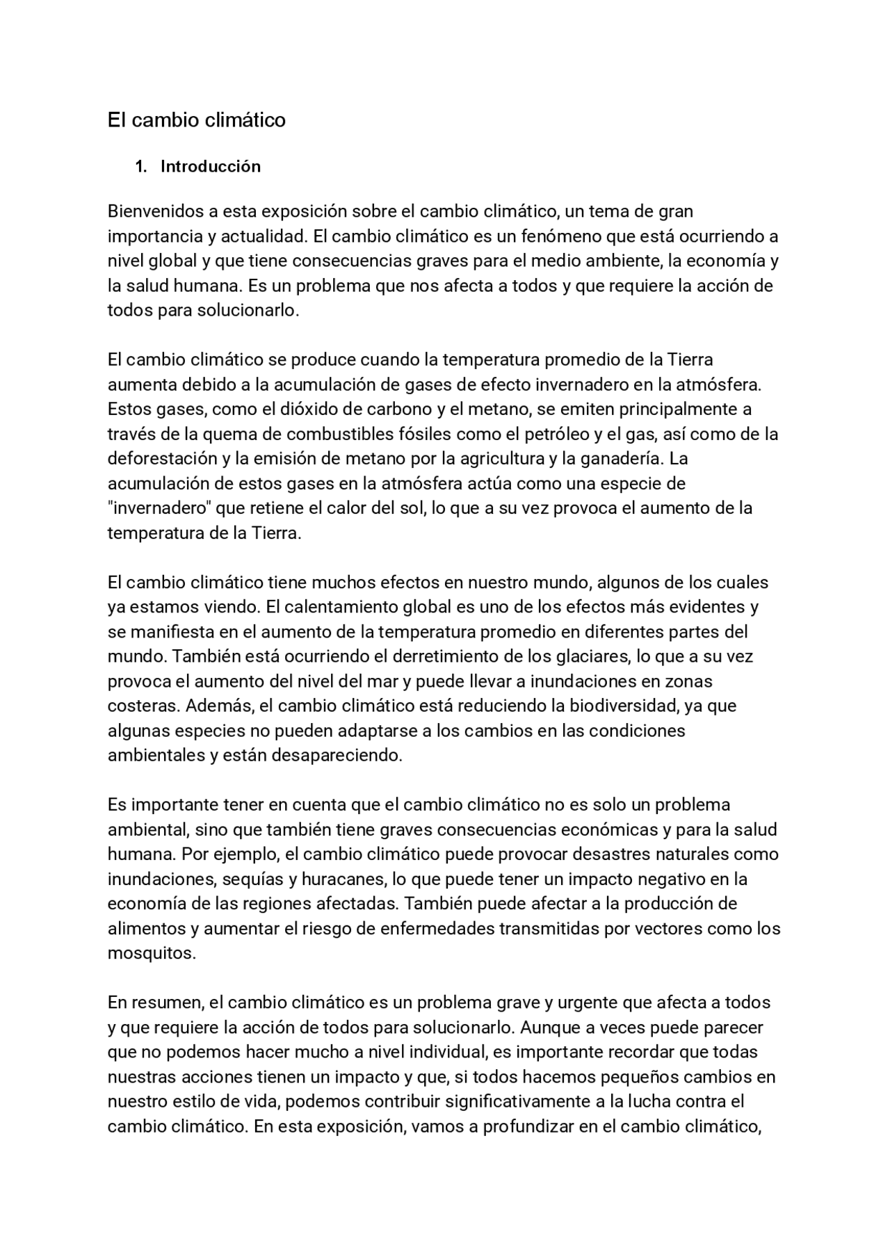 El cambio climático. | Guías, Proyectos, Investigaciones de Lengua y ...