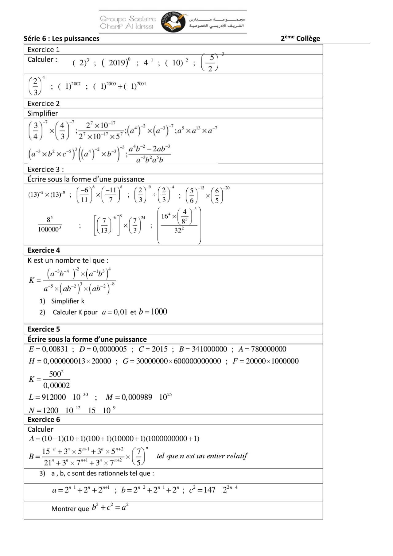 Exponents and Powers: Exercises and Simplifications - Prof. DSDSD | Summaries Mathematics | Docsity