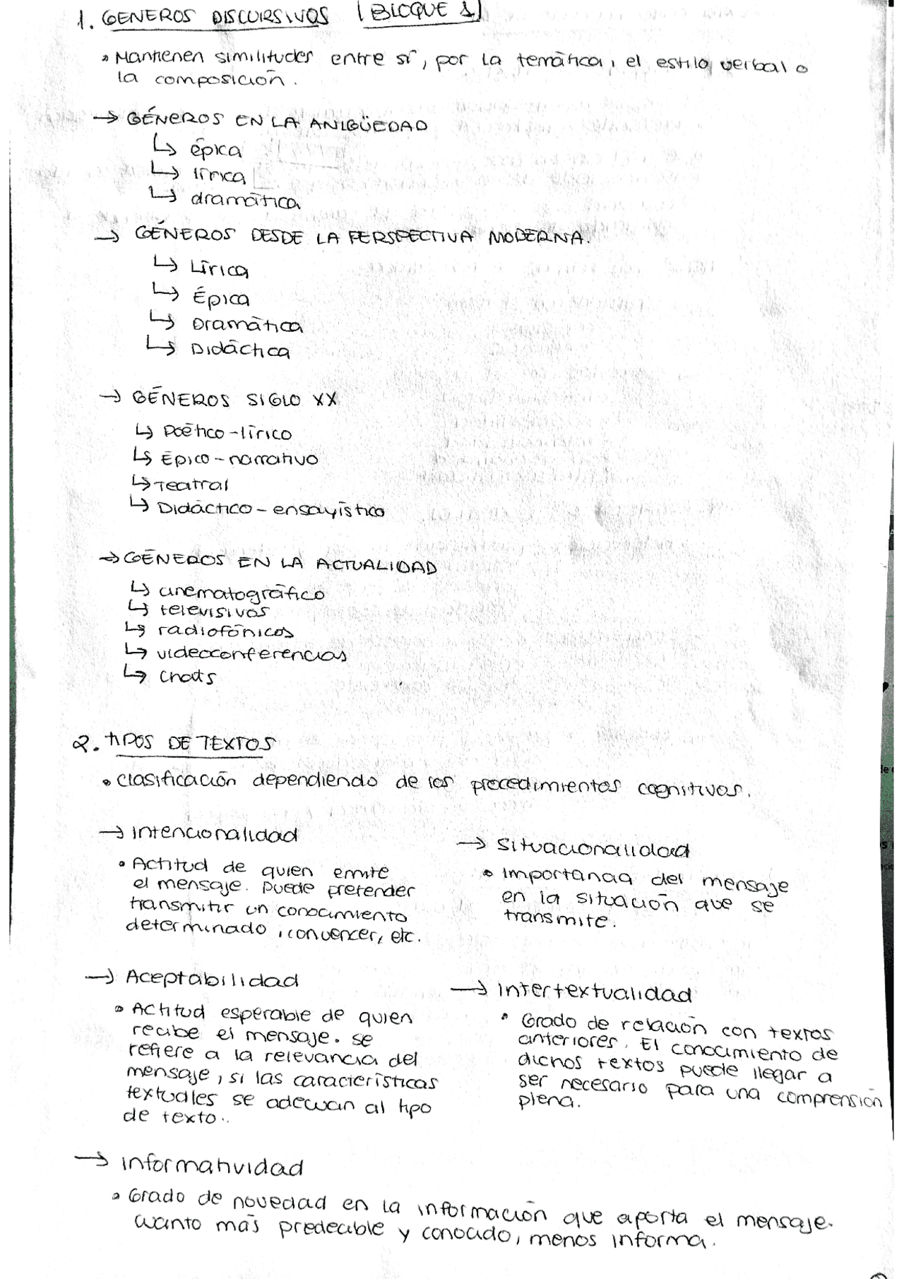 Géneros discursivos y tipos de textos | Apuntes de Lengua y Literatura ...