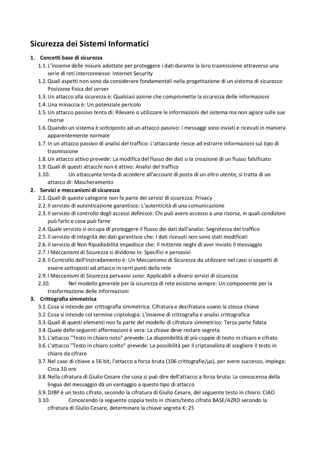 Paniere Sicurezza dei Sistemi Informatici | Panieri di Sistemi ...