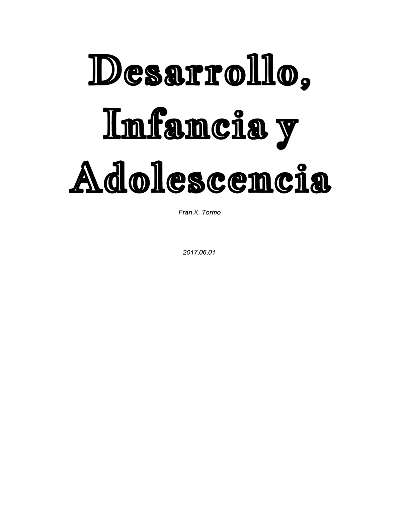 Apuntes De Psicología Del Desarrollo Infancia Y Adolescencia