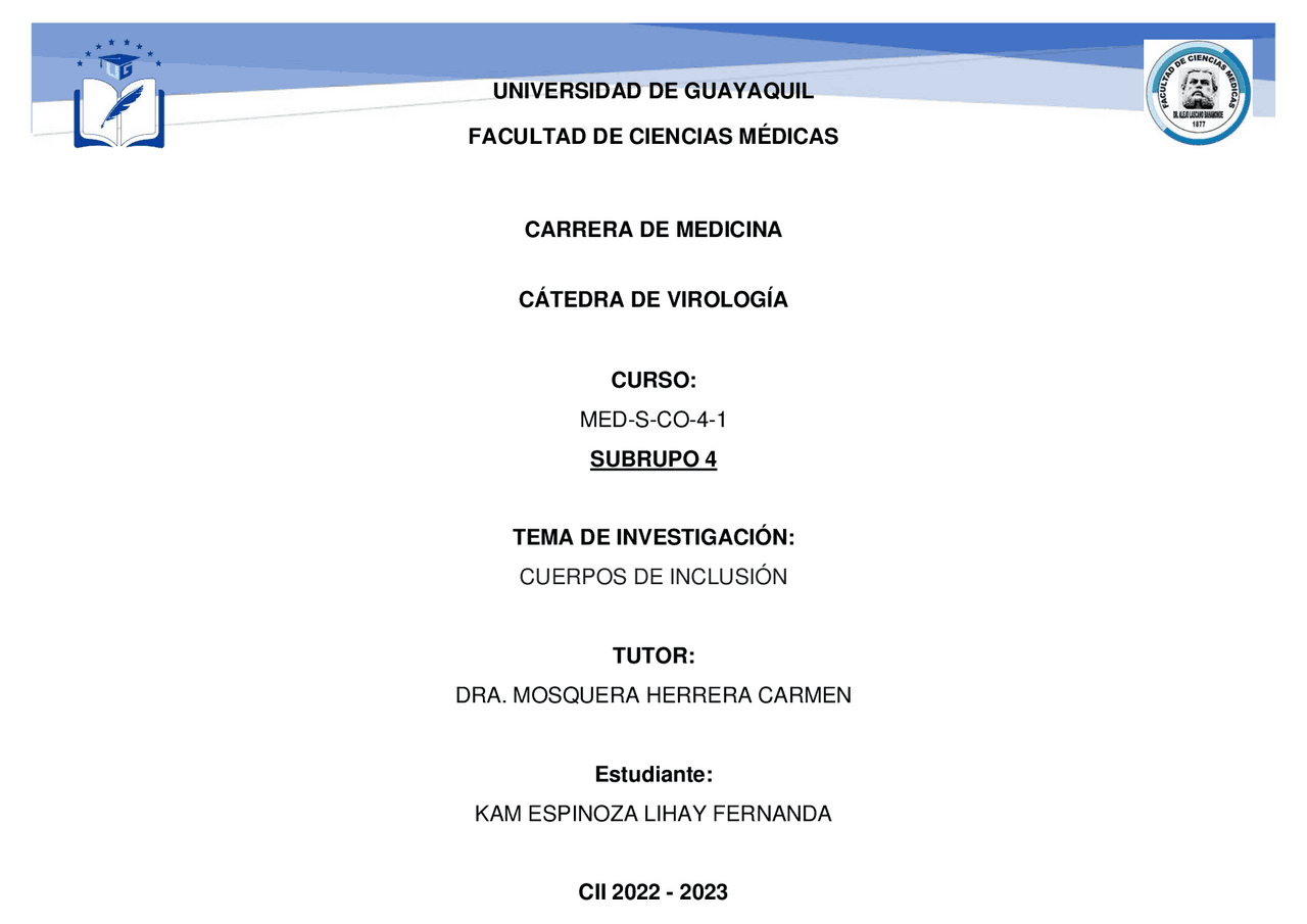 Cuerpos De InclusiÓn Ejercicios De Virología Docsity