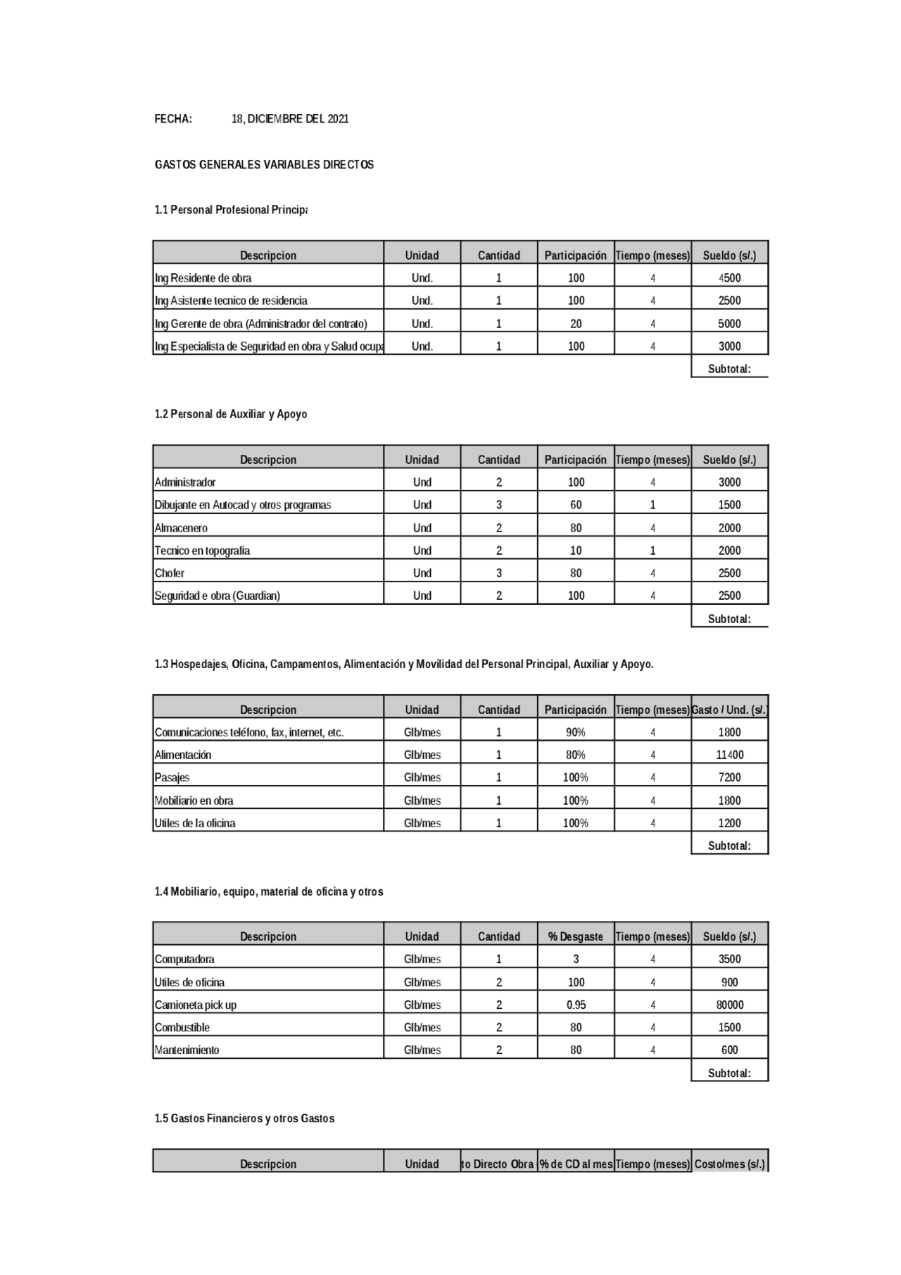 Calculo de Apu GRUPO 6 COSTOS Y PROGRAMACIÓN | Ejercicios de Ingeniería ...