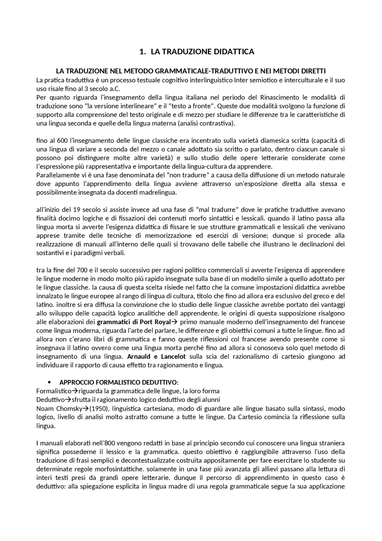 Traduzione Didattica | Schemi e mappe concettuali di Traduzione | Docsity