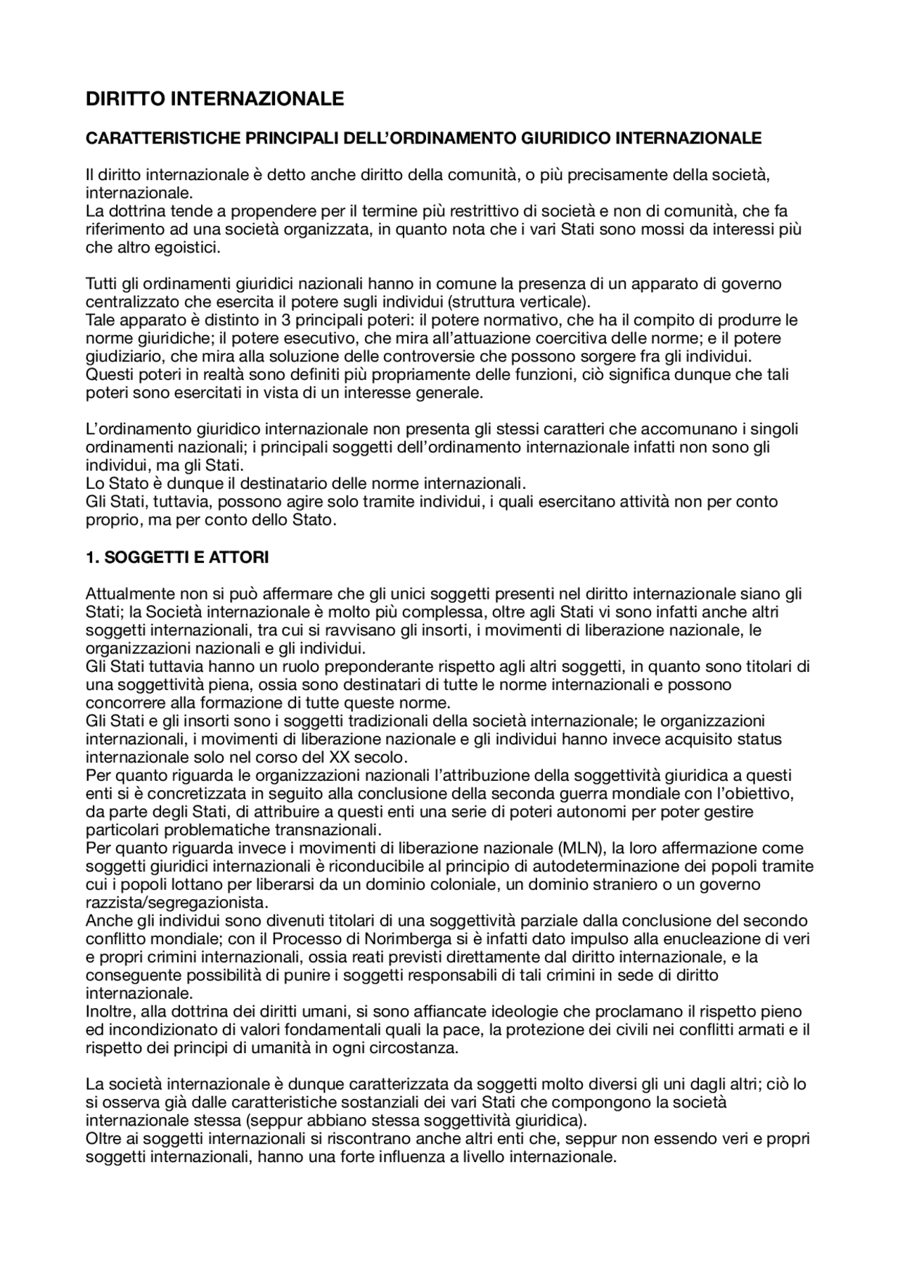 Riassunto Diritto Internazionale” Di A Cassese Appunti Di Diritto