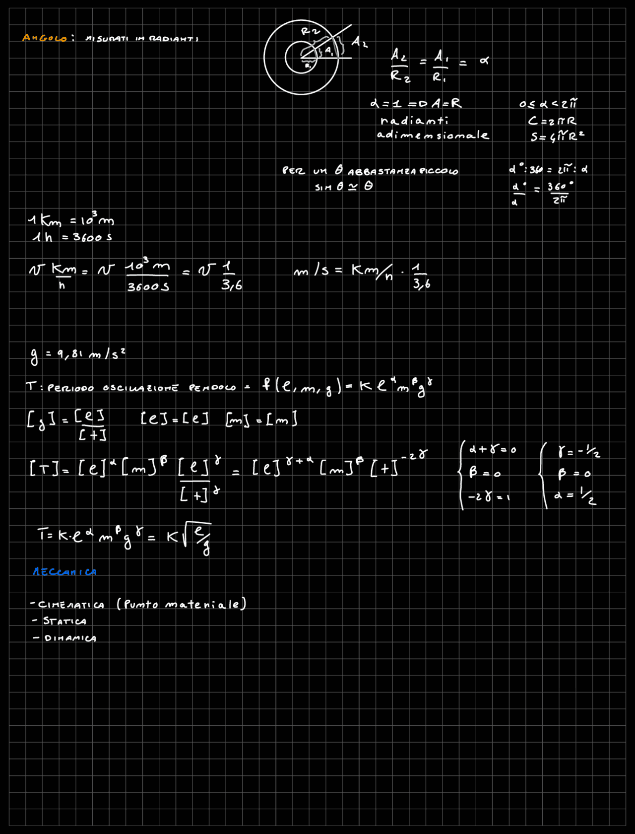 Introduzione al Calcolo Vettoriale | Schemi e mappe concettuali di Fisica | Docsity