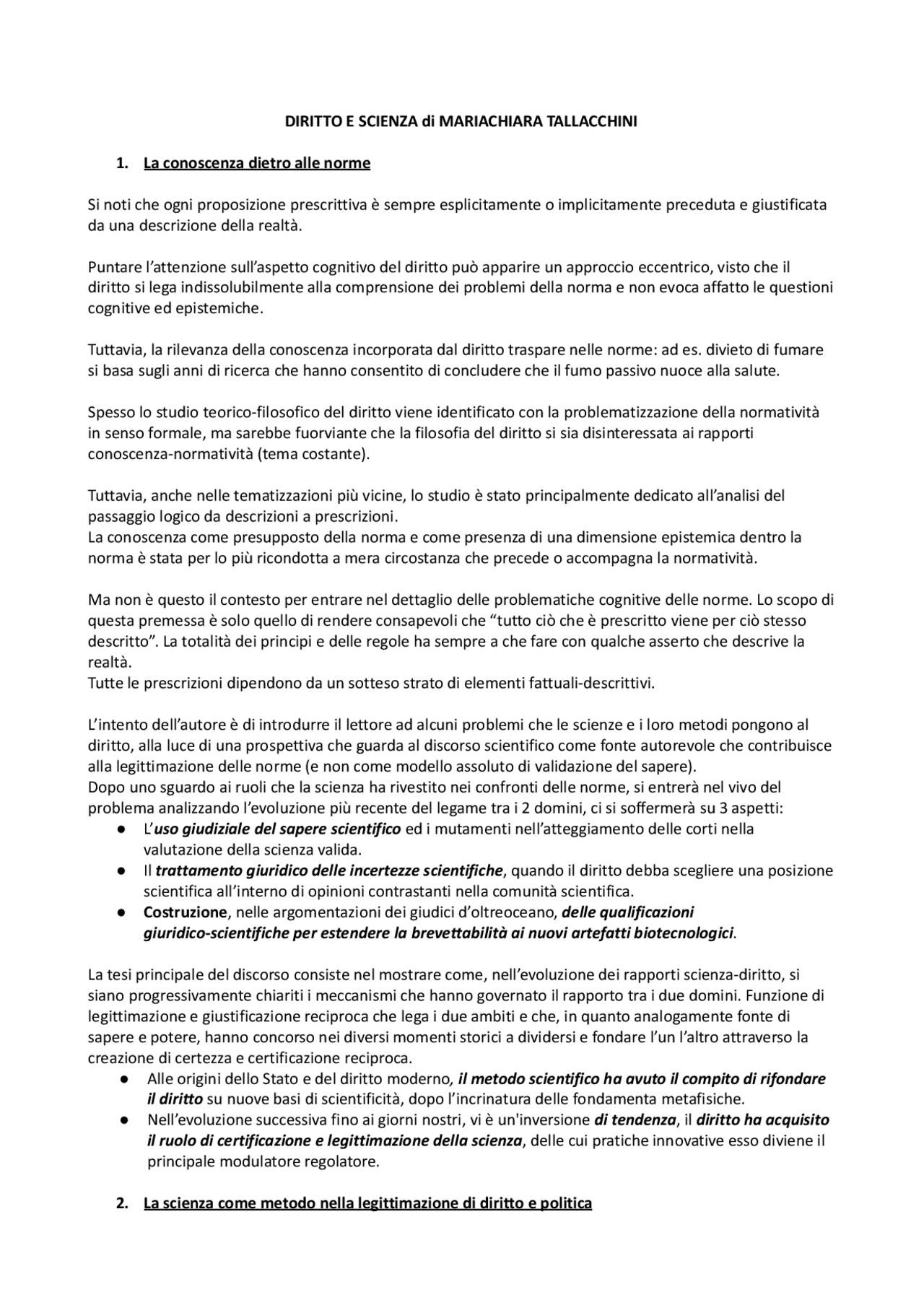Diritto E Scienza Appunti Appunti Di Filosofia Del Diritto Docsity
